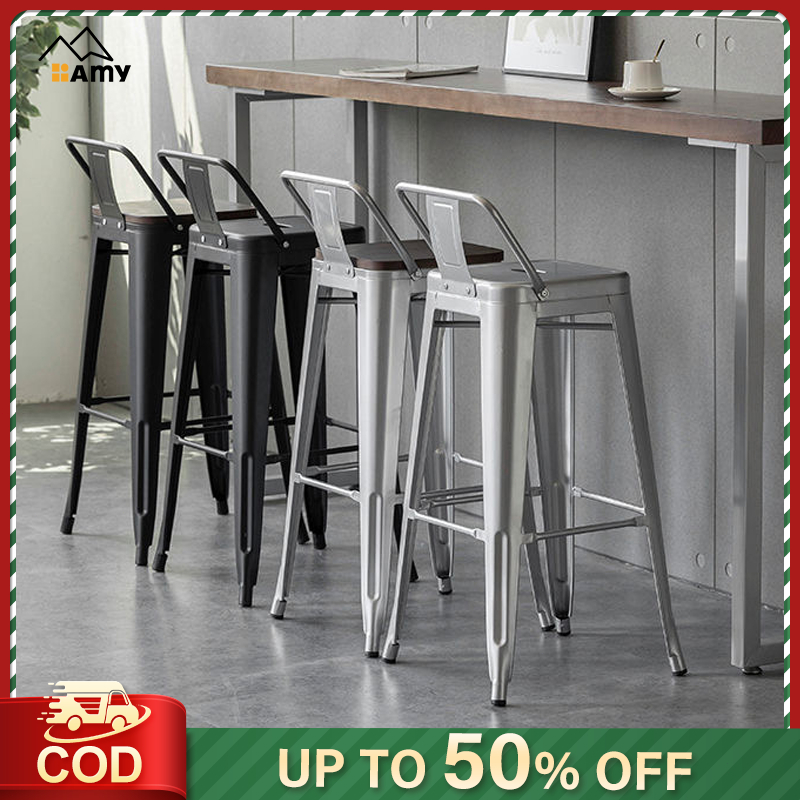 AMY Tolix High Bar Stool Restaurant Cafe Chair Metal Dining Chair Bar ...