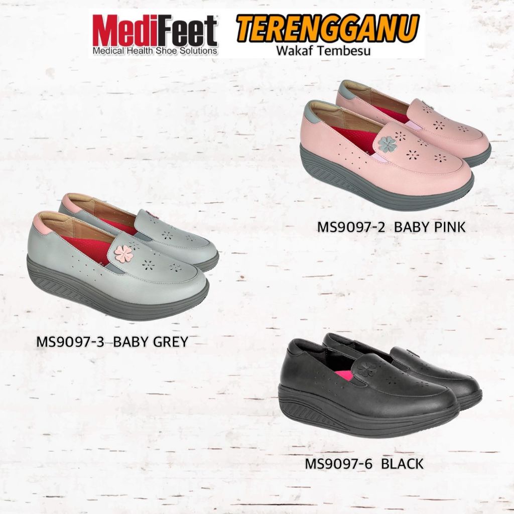 MEDIFEET MS9097 WOMEN SVAGO ROCKING SLIP ON MEDICAL HEALTH SHOES ...