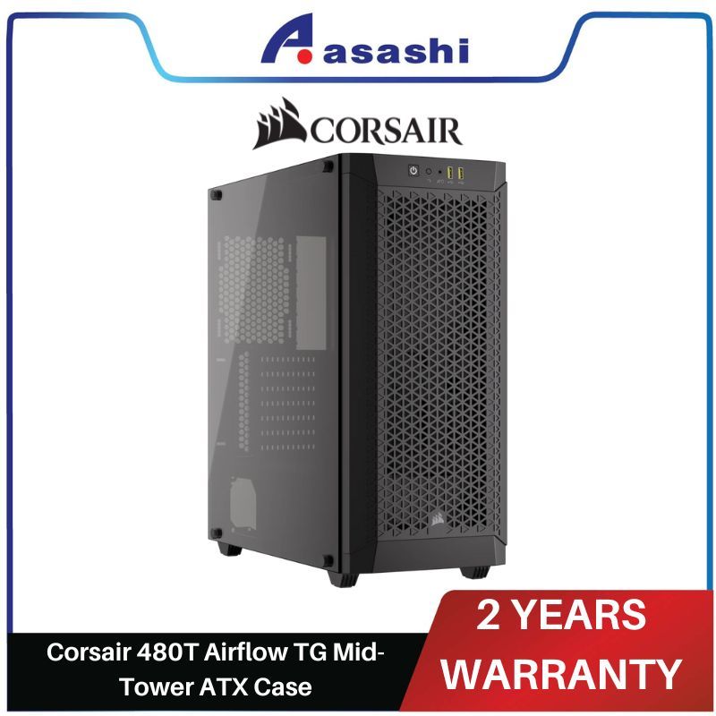 Corsair 480T Airflow TG Mid-Tower ATX Case | Shopee Singapore
