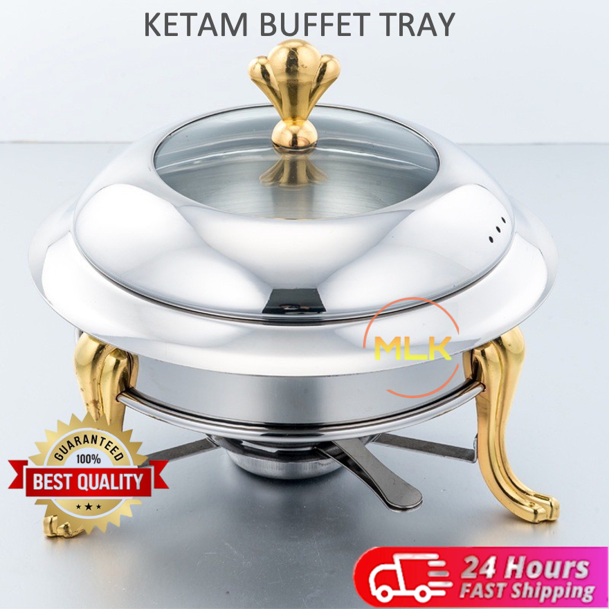 MLK Buffet Set Tray/ Stainless Steel Food/ Warmer Kenduri/ Buffet Tray ...