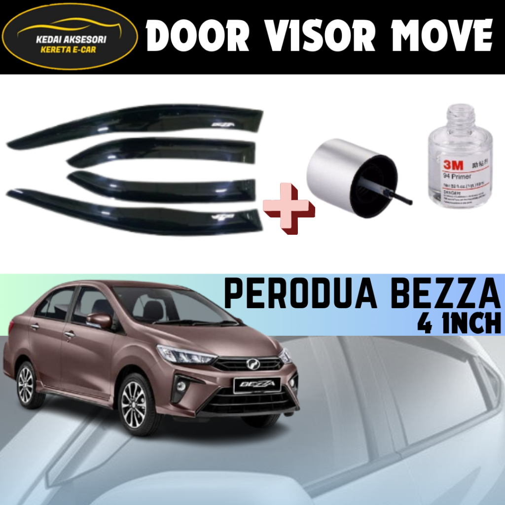 Perodua Bezza Door Visor Big Move 4 Inch | Shopee Singapore