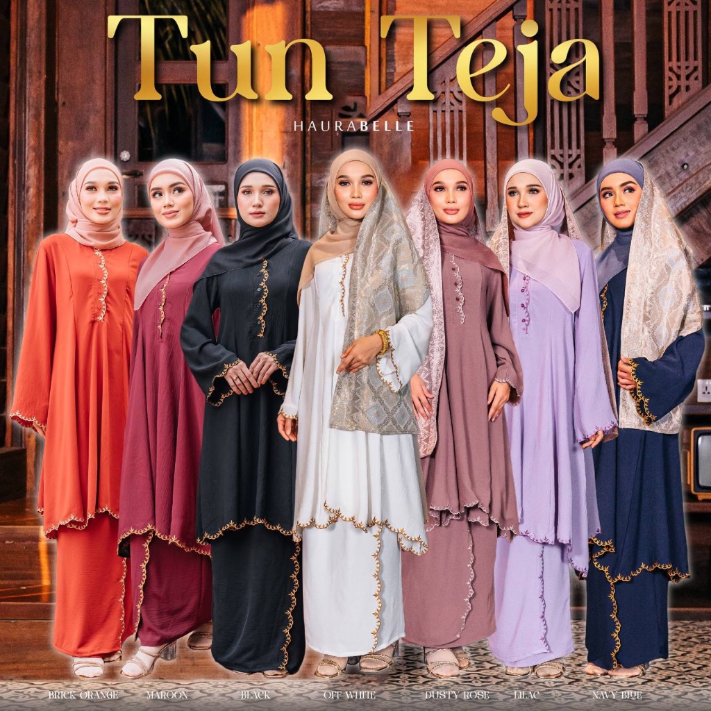 Tun Teja Kurung Haurabelle Baju Raya Sulam 2024 Viral Sedondon Family ...