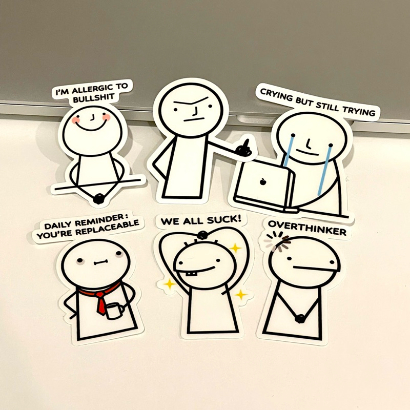 Office worker sticker pack | Waterproof laptop stickers | Shopee Singapore