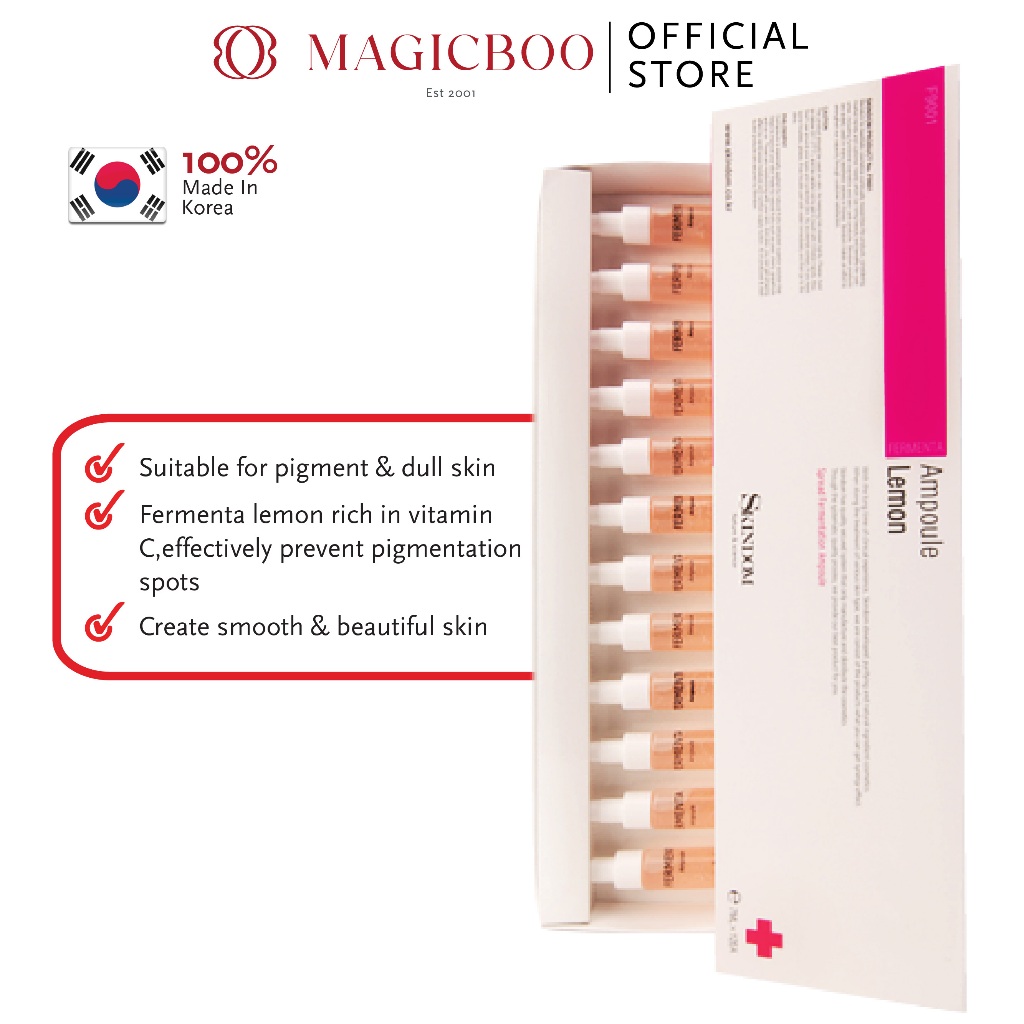 Magicboo Skindom Fermenta Ampoules Lemon (12pcs x 7ml) | Shopee Singapore