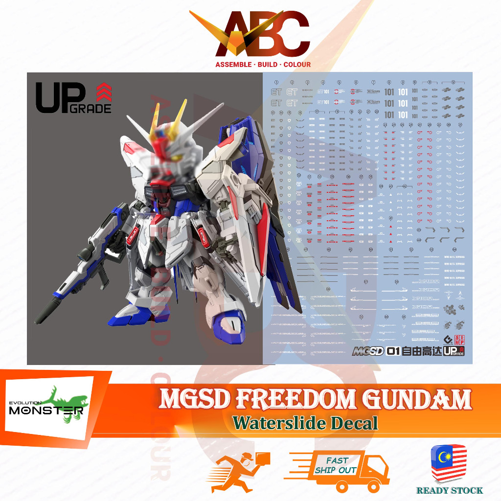 (Evo Monster) Waterslide Decal - MGSD Freedom (Fluorescent) ZGMF-X10A ...