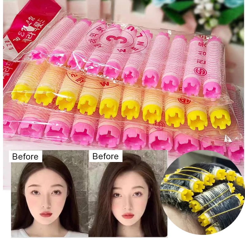 10pcs/pack Korea Morgan Perm Rods Set Fluffy Hair Root Rollers Pack The ...