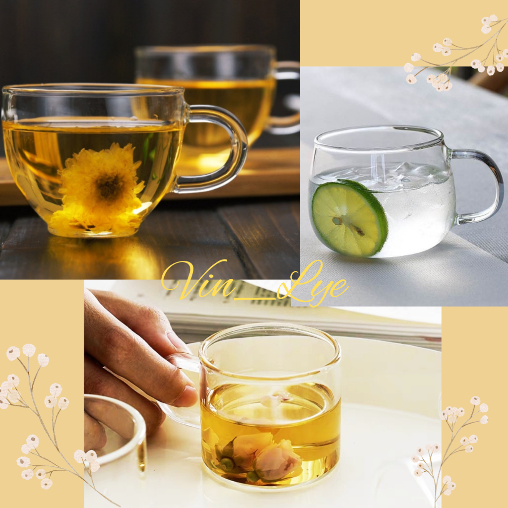 Coffee Tea glass cup with handle Easy to CarryTransparent glass teacup ...