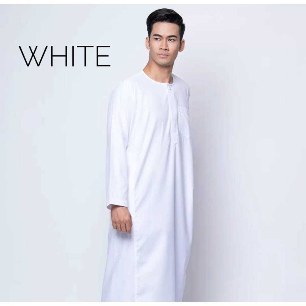 Jubah Lelaki Round Neck Oman Jubah Man Muslimin Haji Umrah Jubah Imam ...