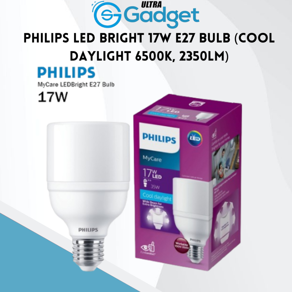 Philips Led Bright 17W E27 Bulb (Cool Daylight 6500K, 2350Lm) | Shopee Singapore