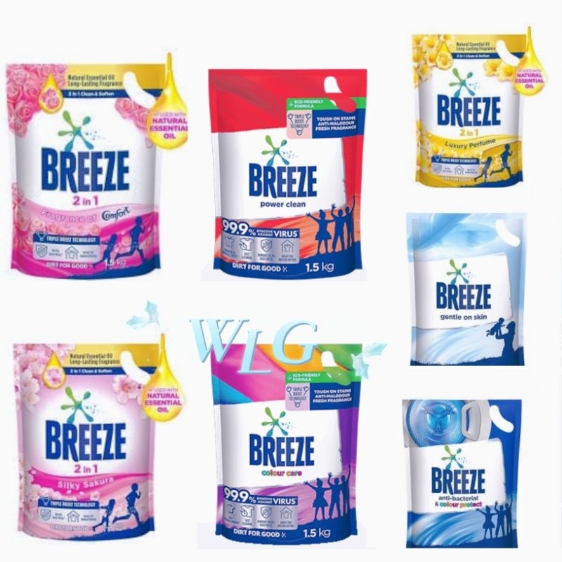 Breeze Detergent Liquid Refill 1.5kg | Shopee Singapore