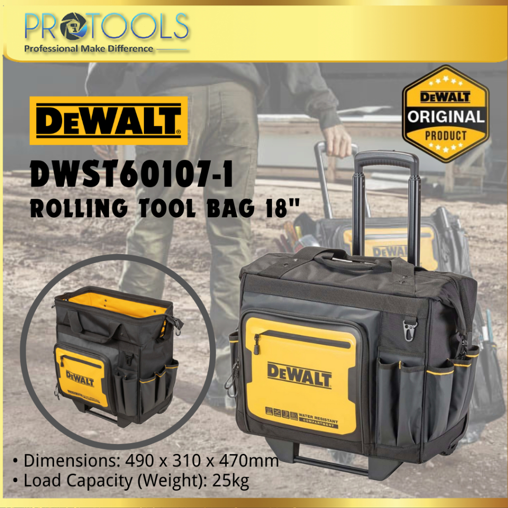 Dewalt DWST60107-1 Pro 18′′ Rolling Tool Bag | Shopee Singapore