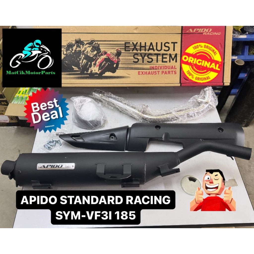 APIDO STD RACING EXHAUST PIPE STANDARD EKZOS/EXHAUST MUFFLER STANLESS ...