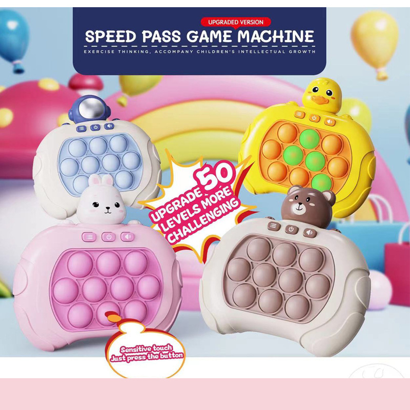 Upgraded Pop Push Childrens Press Handle Fidget Toy Pinch Sense Quick ...