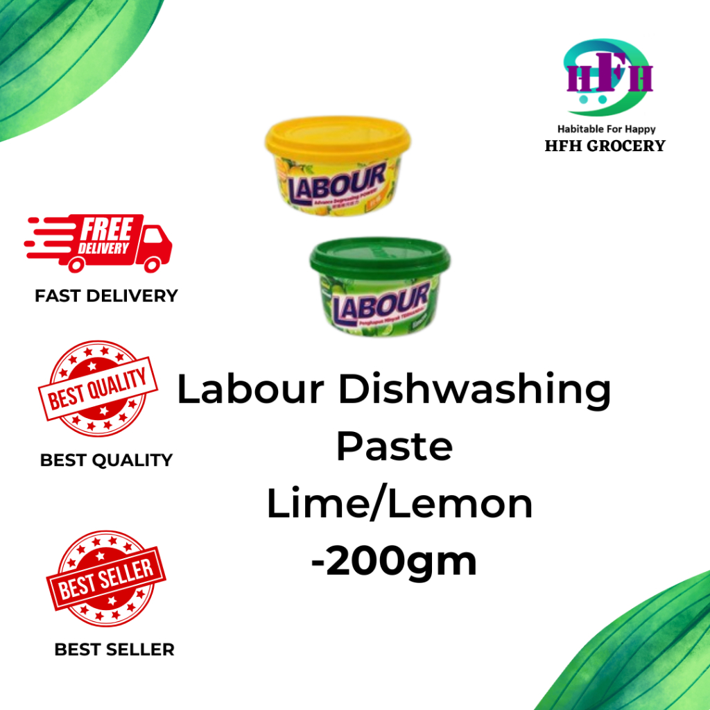 Labour Dishwashing Paste - Lime/Lemon (200gm x 1 pc) | Shopee Singapore