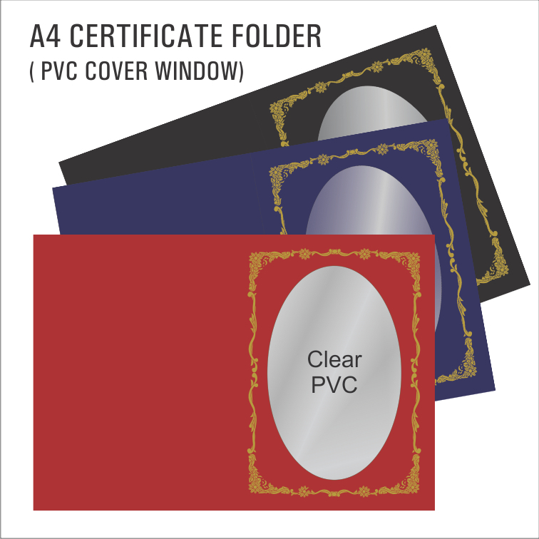 A4 CERTIFICATE FOLDER ( PVC COVER WINDOW) / KAD SIJIL A4 / SIJIL FILE ...