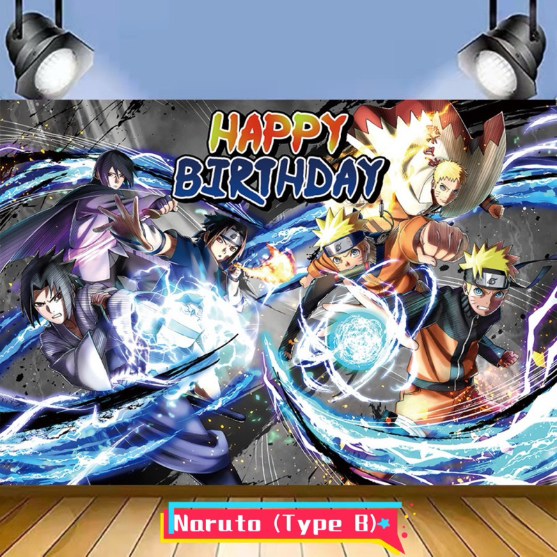 2025 Naruto Birthday banner backdrops background 150*100cm | Shopee ...