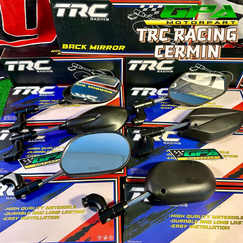 TRC RACING SIDE MIRROR Y125Z LC135 Y110 CHROME BATANG 360 PUSING BOLEH ...