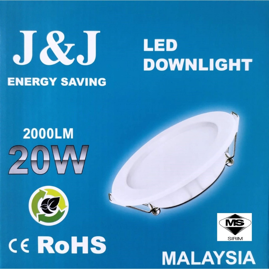 [SIRIM] LED Downlight 20W ROUND 6" Lampu Siling Rumah Recessed ...