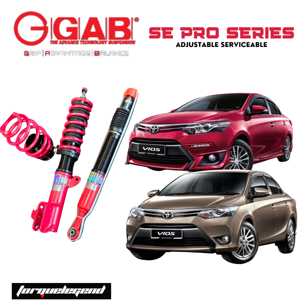 (TOYOTA VIOS NCP150/151)GAB SE PRO Series Adjustable Absorber High Low Bodyshift GAB Suspension ...
