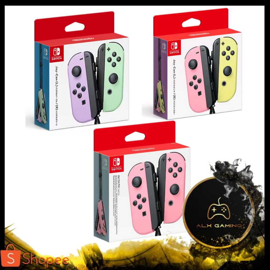 Nintendo Switch JoyCon Controller (Pastel Pink/Pastel Yellow) / (Pastel ...