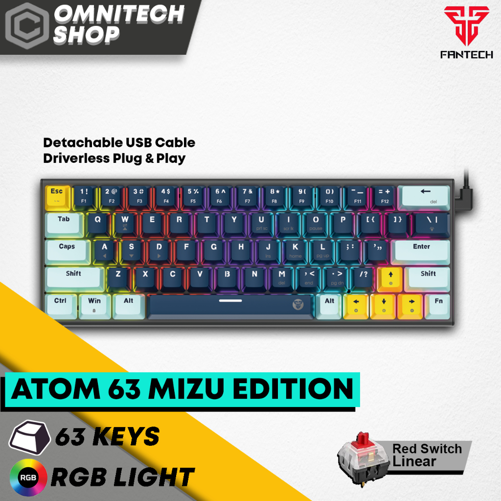 Omnitech Shop Fantech ATOM 63 MIZU EDITION Wired Mechanical Keyboard ...