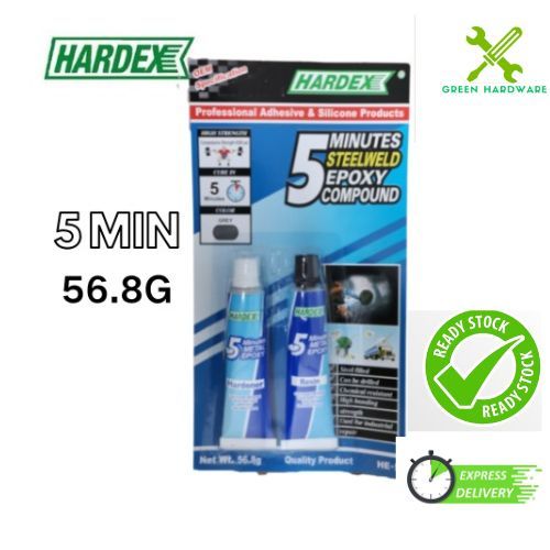 HARDEX HE-5 5 MINUTES STEELWELD EXPOXY COMPOUND/Gam 5 minit/Hardex ...