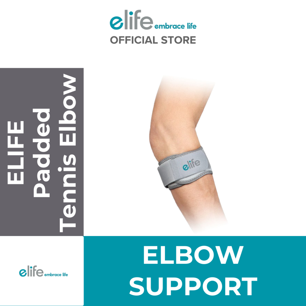 elife Padded Tennis Elbow Brace (Elbow Support) [E-EL006 /MELNP05] (1 ...