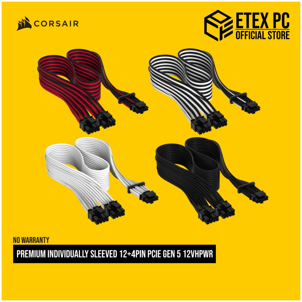 CORSAIR Premium Individually Sleeved 12+4pin PCIe Gen 5 12VHPWR 600W ...