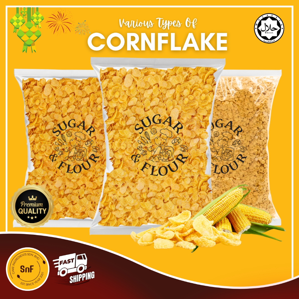 Crispy Cornflake Bertih Jagung Cereal Mini Cornflake Madu Snack Halal Breakfast Food Corn Flake ...