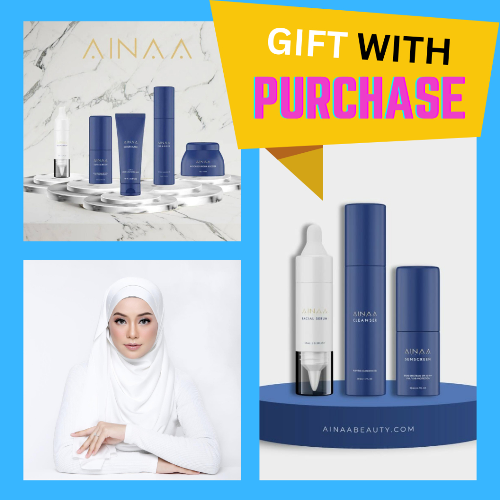 AINAA SKINCARE NEW PACK ️ ️ CLEANSER ️ SUNSCREEN ️ SCRUB ️ BY SYAFIQAH ...