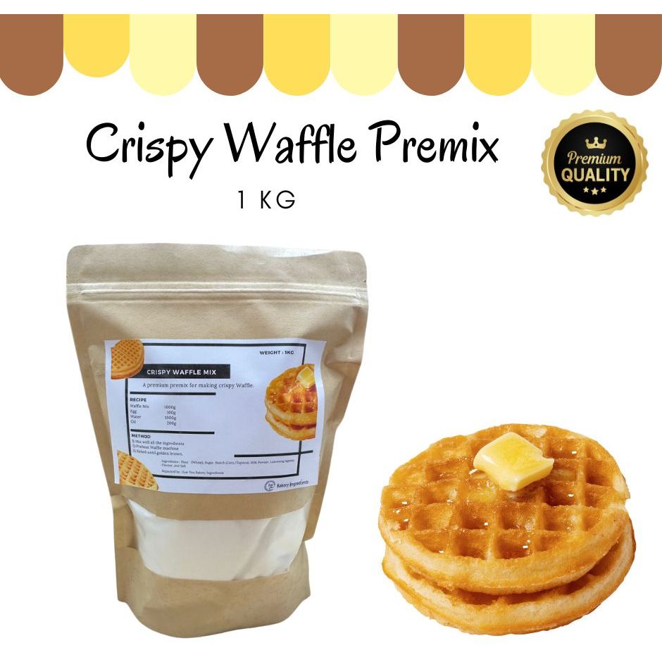 Premium Crispy Waffle Premix 1kg Tepung Waffle Rangup Crispy Waffle ...