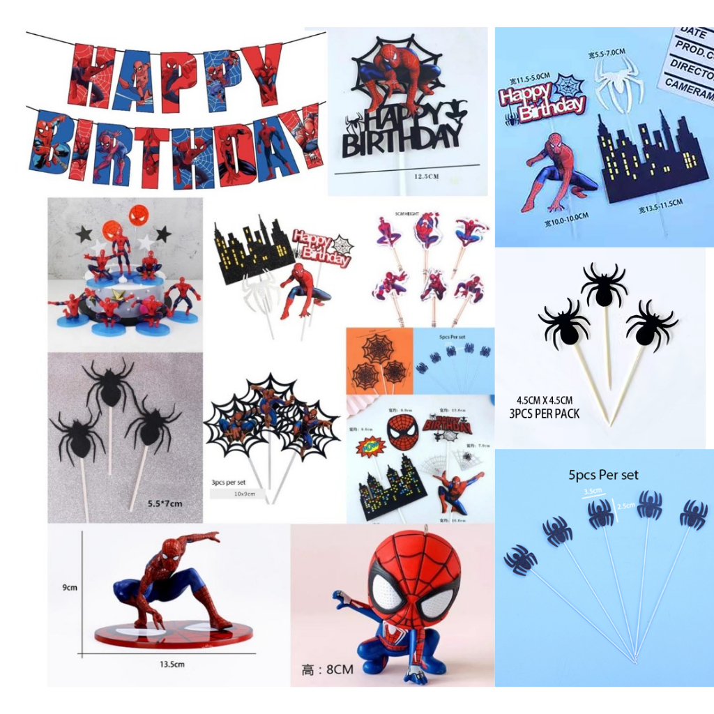 - Spiderman Marvel Avenger Cake Topper / spiderman cupcake topper ...