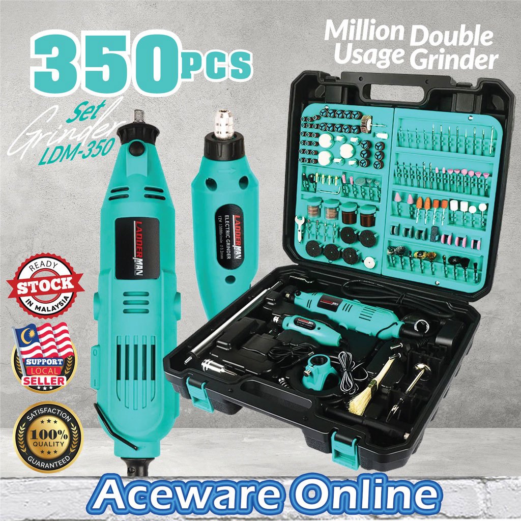 Ladderman 350pcs 135W Mini Electric Drill Double Grinder Set Mini Die ...