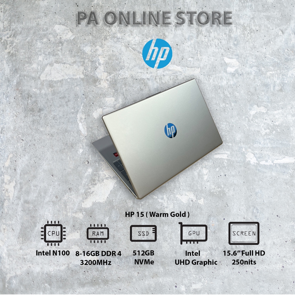 HP 15 -Intel Processor N100 | 8GB-16GB RAM | 512GB SSD | Intel UHD ...