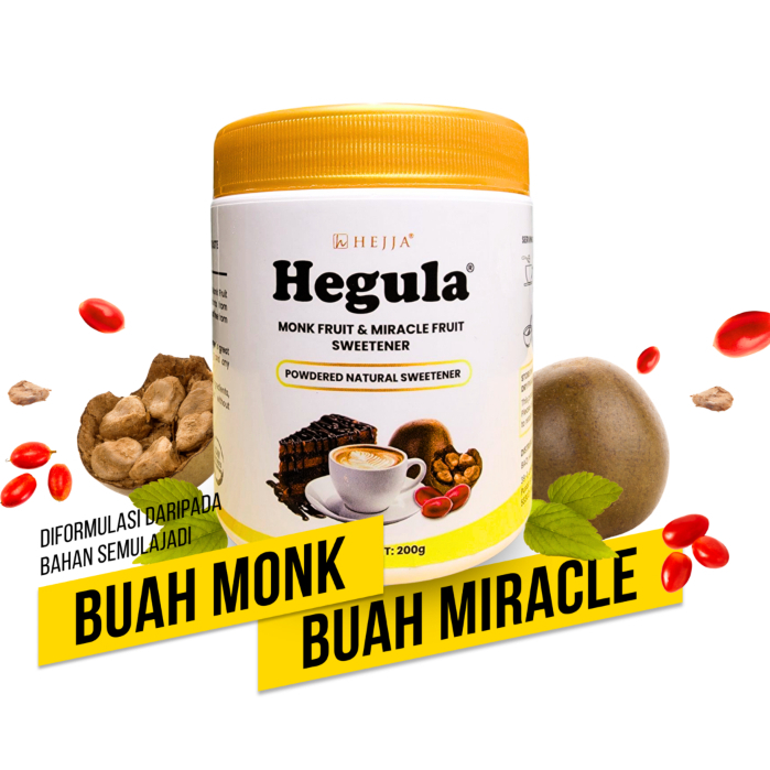 Hegula - Monk Fruit & Miracle Fruit Sweetener Natural Sweetener Without ...