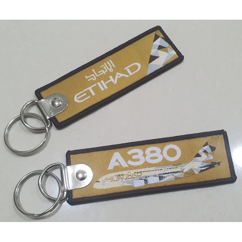 Keychain Etihad Airways Airbus A380 Woven Fabric | Shopee Singapore