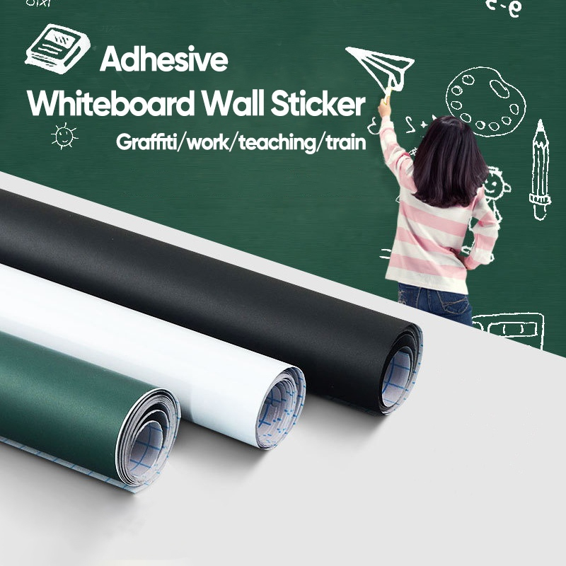 Removable Peel & Stick Whiteboard Blackboard Chalkboard Wall Sticker ...
