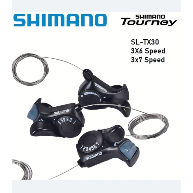 Shimano Shifter TX30-7 Basikal Derailleur Shifter 7 Gears 21 Speed MTB ...