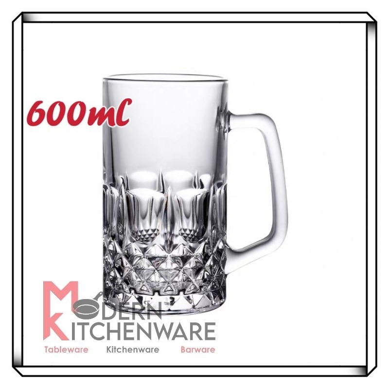 (MKitchenware)600ml Big Glass Beer Mug Beer Glass Gelas Cawan Besar ...