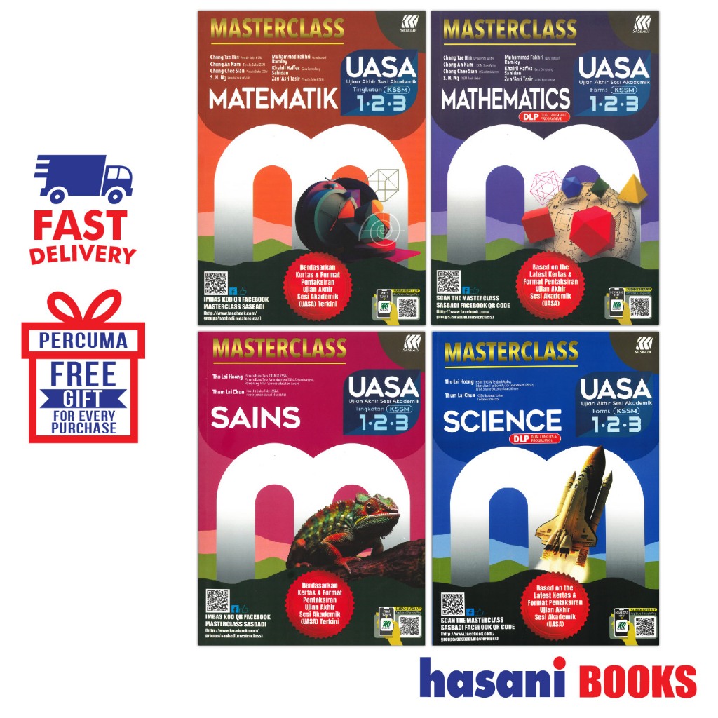 Hasani Sasbadi Masterclass UASA Reference Book Form 1 2 3 KSSM | Shopee ...