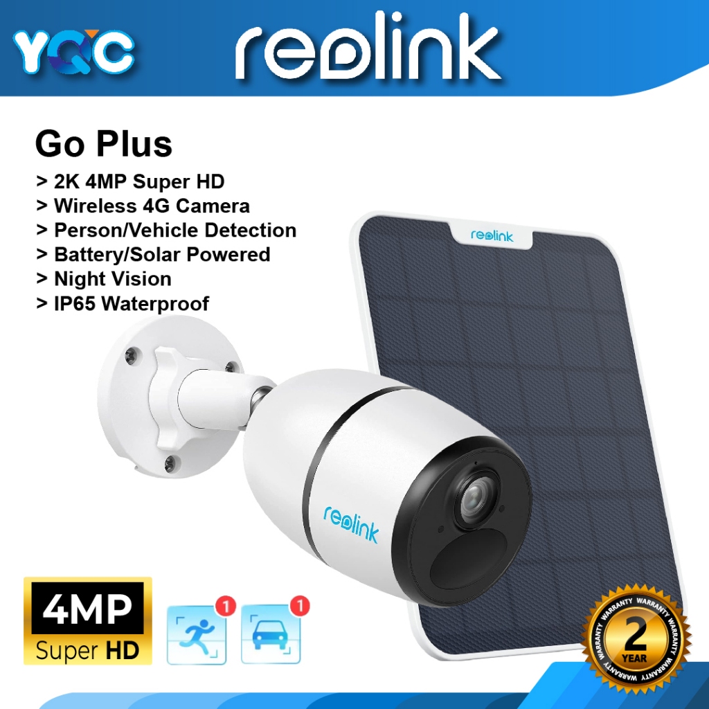 Reolink Go Plus 4MP 4G LTE + 6W Solar Panel IP Security CCTV Outdoor ...