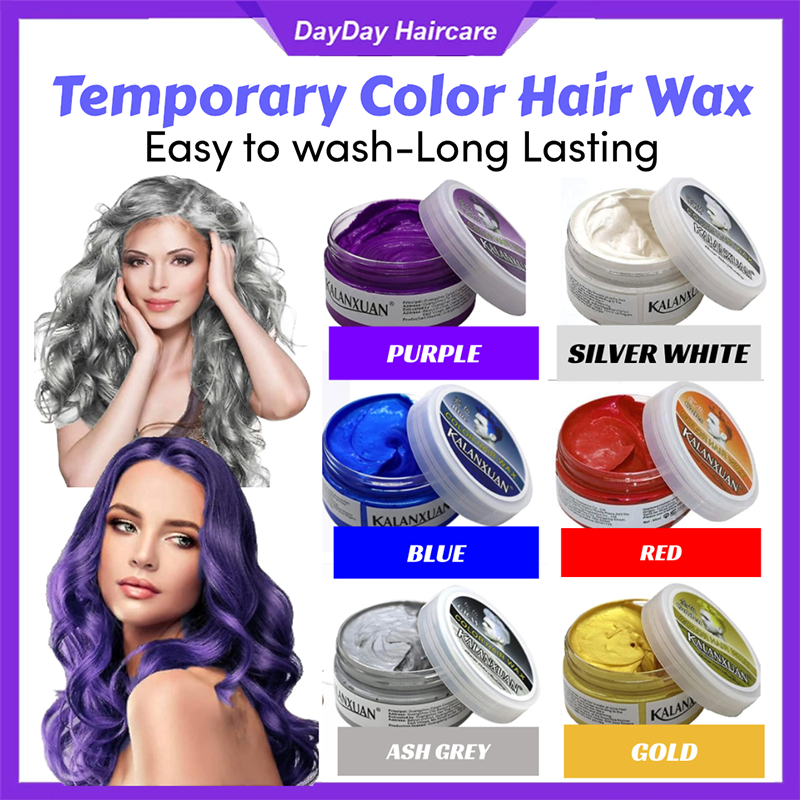 KALAXUAN Temporary Non-Toxic Washable Hair Color Dye Wax Easy Wash 100g ...
