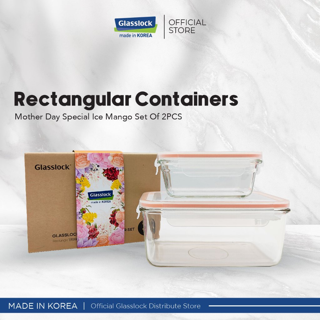 (Microwave Safe)Glasslock Airtight Food Container Bekas Kaca Makanan ...