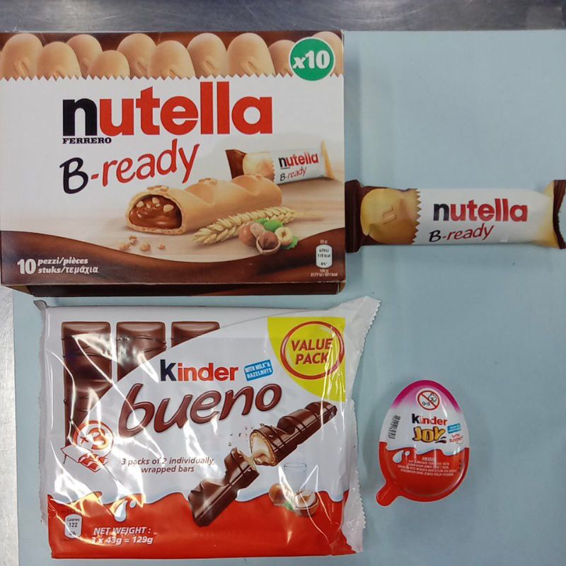Nutella B Kinder Bueno (milk hazelnut / White / Coconut ) Kinder Joy ...