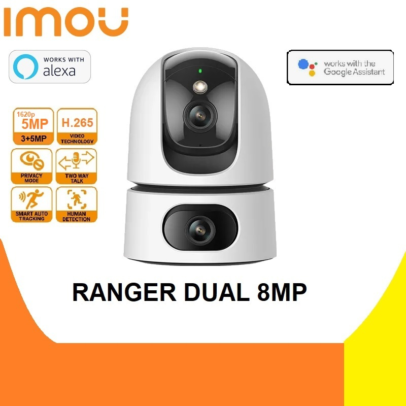 IMOU Ranger Dual 8MP Full-color Night Vision 3mp+5mp Indoor Security ...