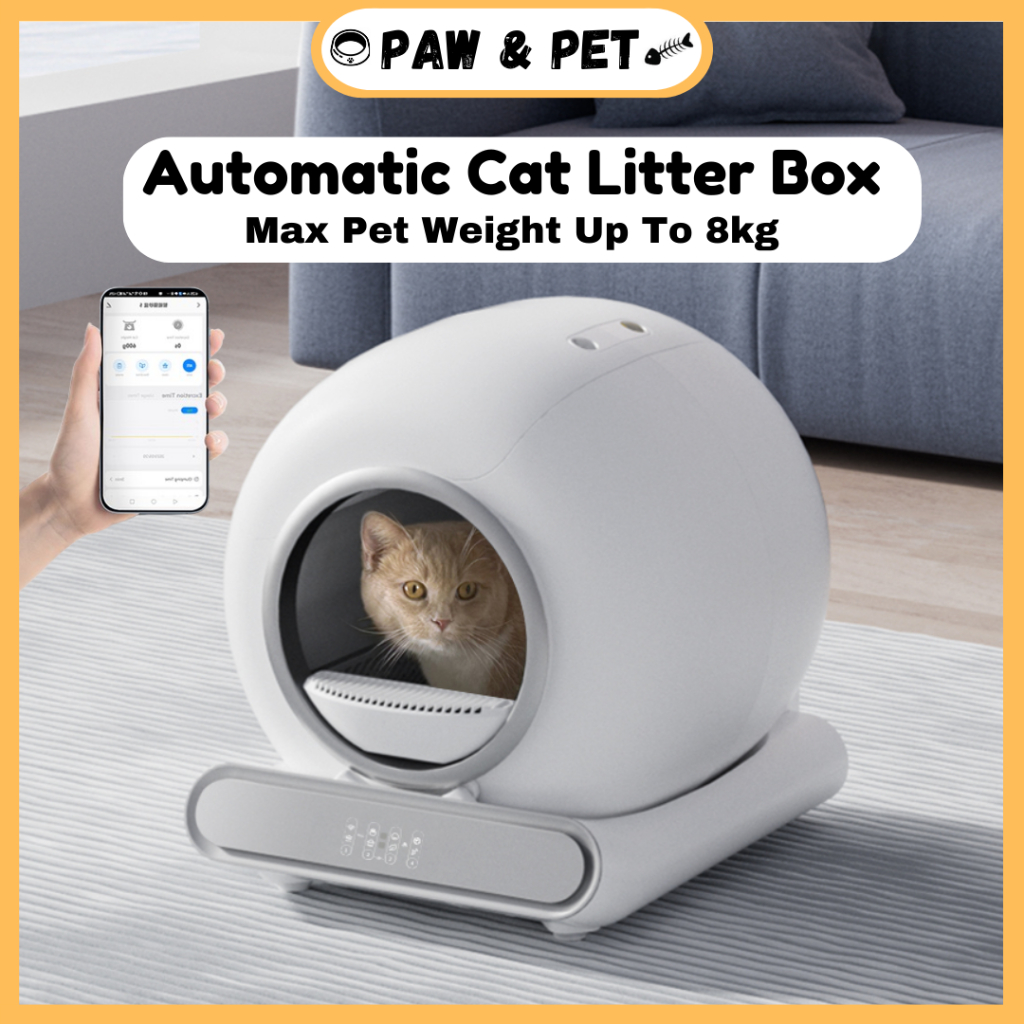 Aurora Automatic Cat Litter Box With Mobile Apps Control Self Cleaning ...