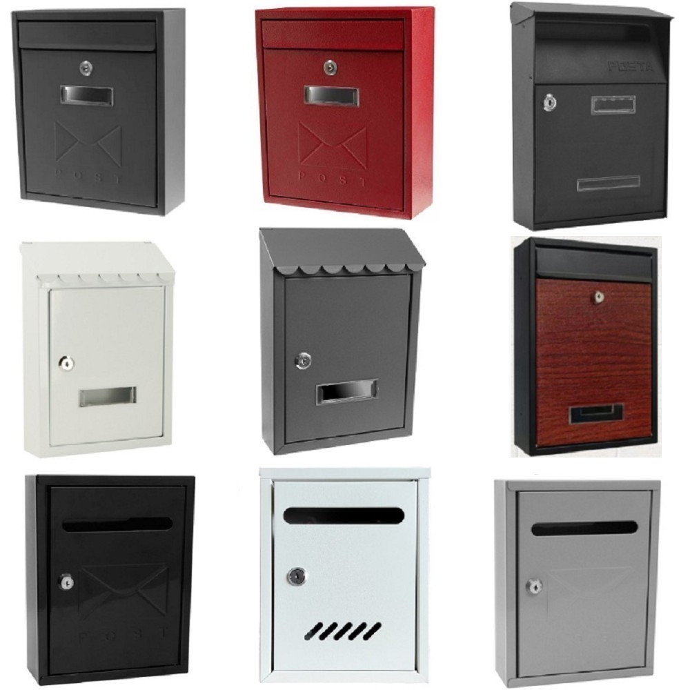 TRENY Steel Letter Box Japan Post Mailbox Wooden Grain Post Box Besi ...