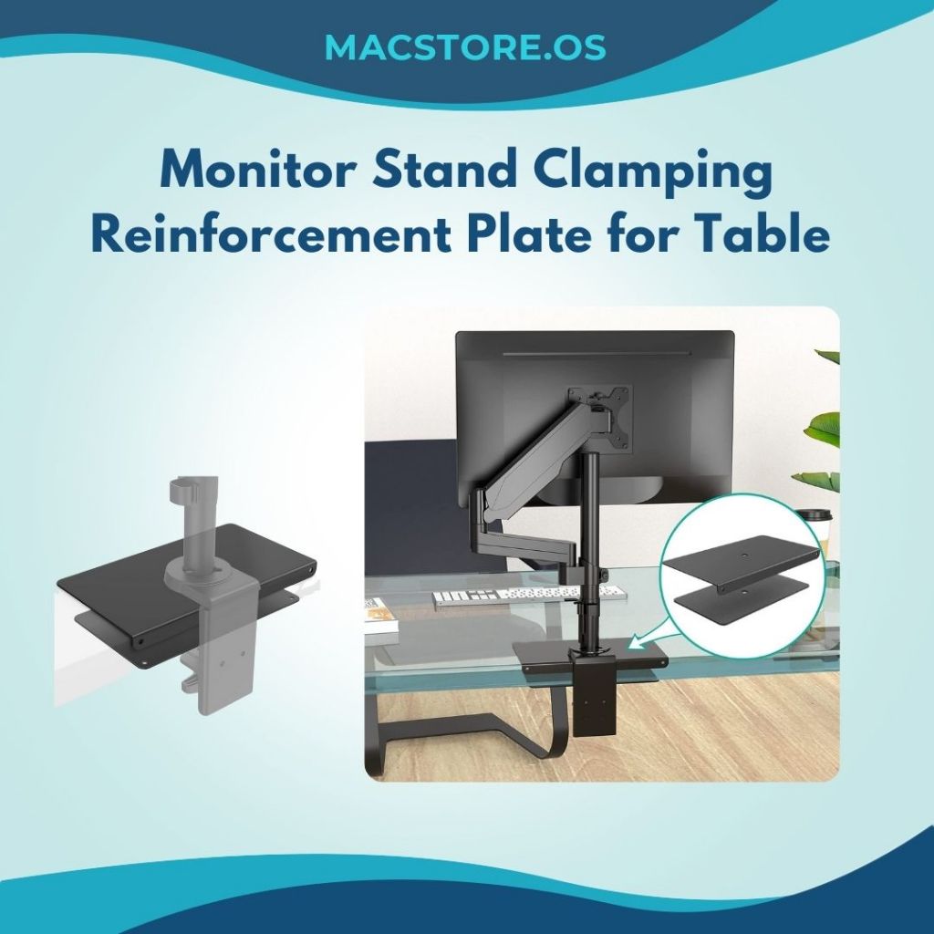 Monitor Stand Clamping Reinforcement Plate for Glass Table | Thin Table ...