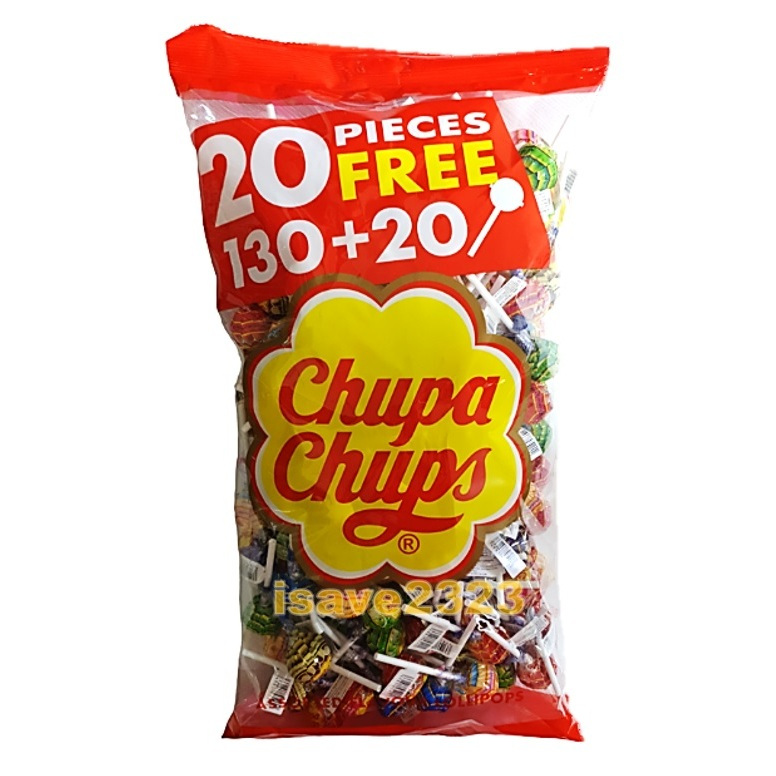 Chupa Chups Lollipop (9.5g x 130+20 Sticks / Pack) - Assorted Flavours ...