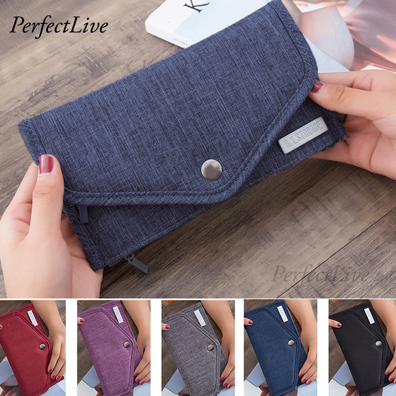 Perfect Anti Theft Passport Holder RFID Card Blocking Wallet Safe Flat ...